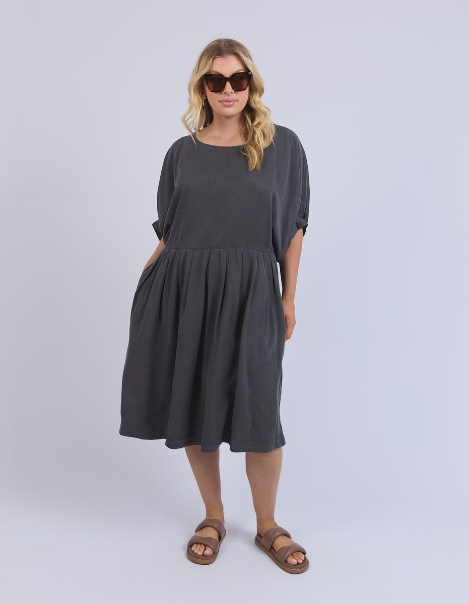 BLISS WASHED DRESS || WASHED BLACK – Free as a Bird